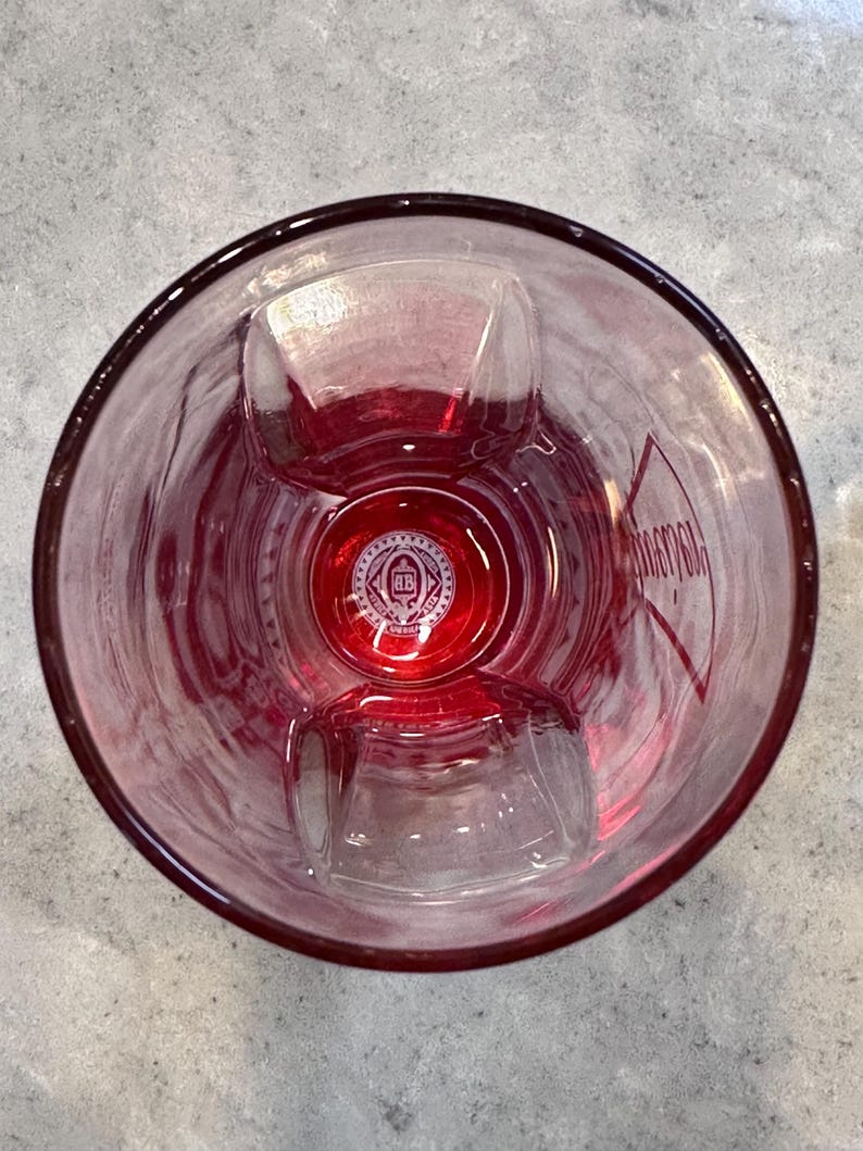 Vintage Budweiser 16 Oz Red Bottom Signature Beer Glasses 7" Slender ...