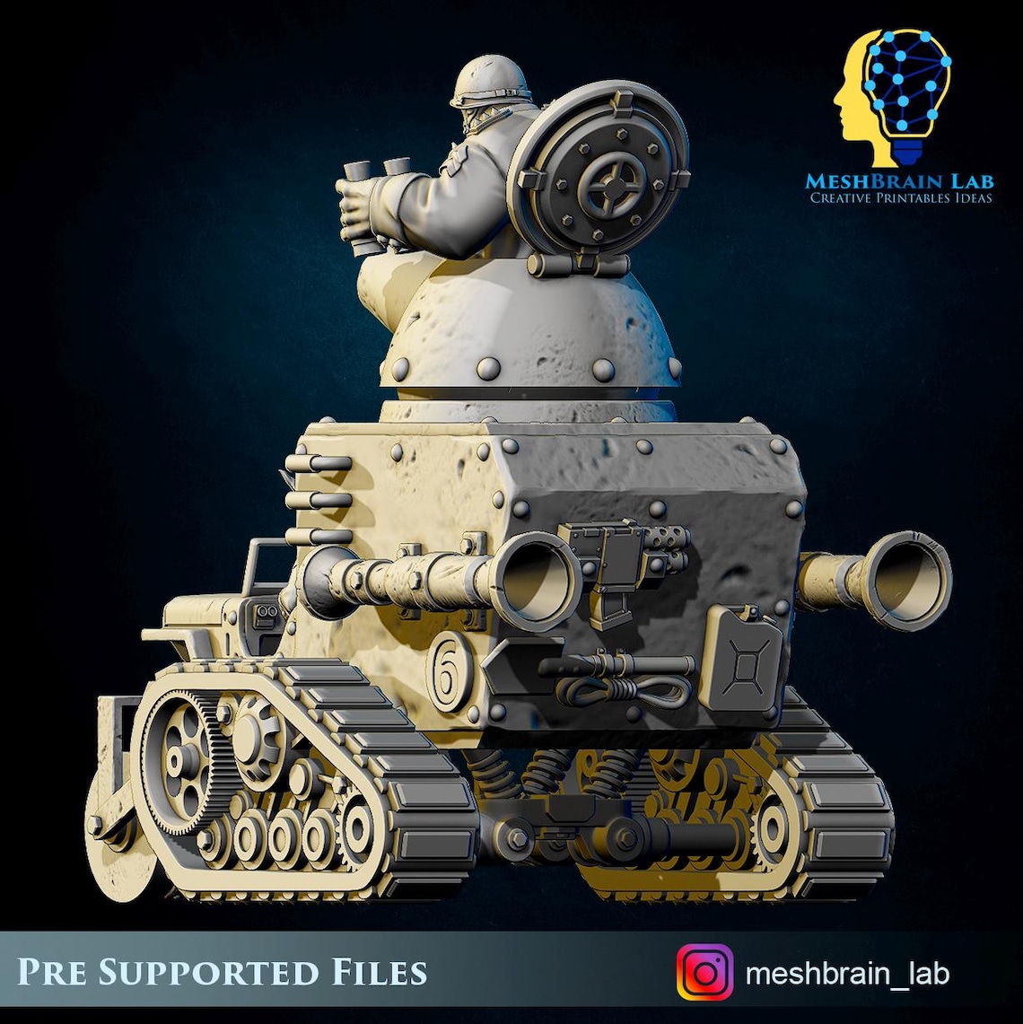 3D Printed Ork Super Tank by Meshbrain Labs Miniatures - Etsy