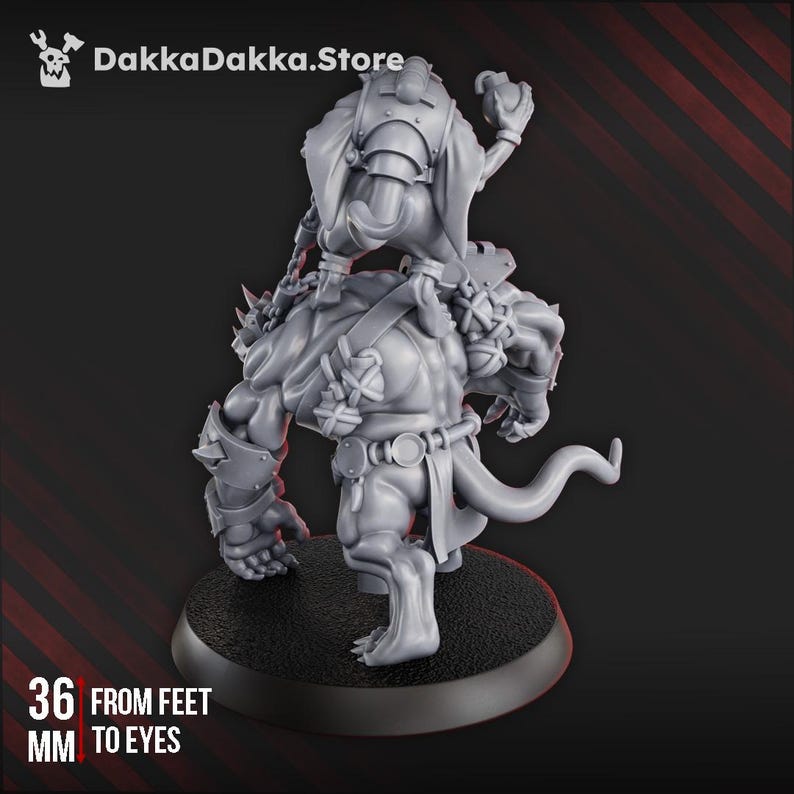 3D Printed Gargant Digger Rat by Dakkadakka Miniatures - Etsy