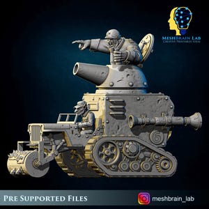 3D Printed Ork Super Tank by Meshbrain Labs Miniatures - Etsy
