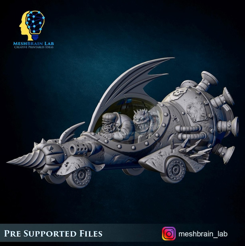 3D Printed Evil Machine Race Ork Car by Meshbrain Labs - Etsy