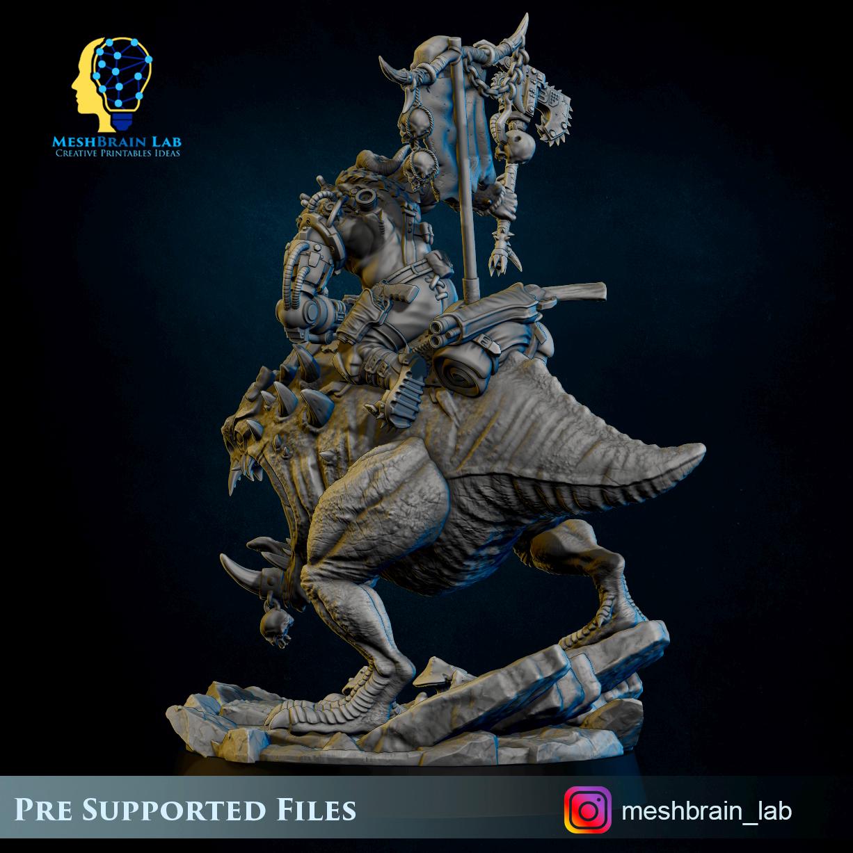 3D Printed Ork Beast Hunter by Meshbrain Labs Miniatures - Etsy