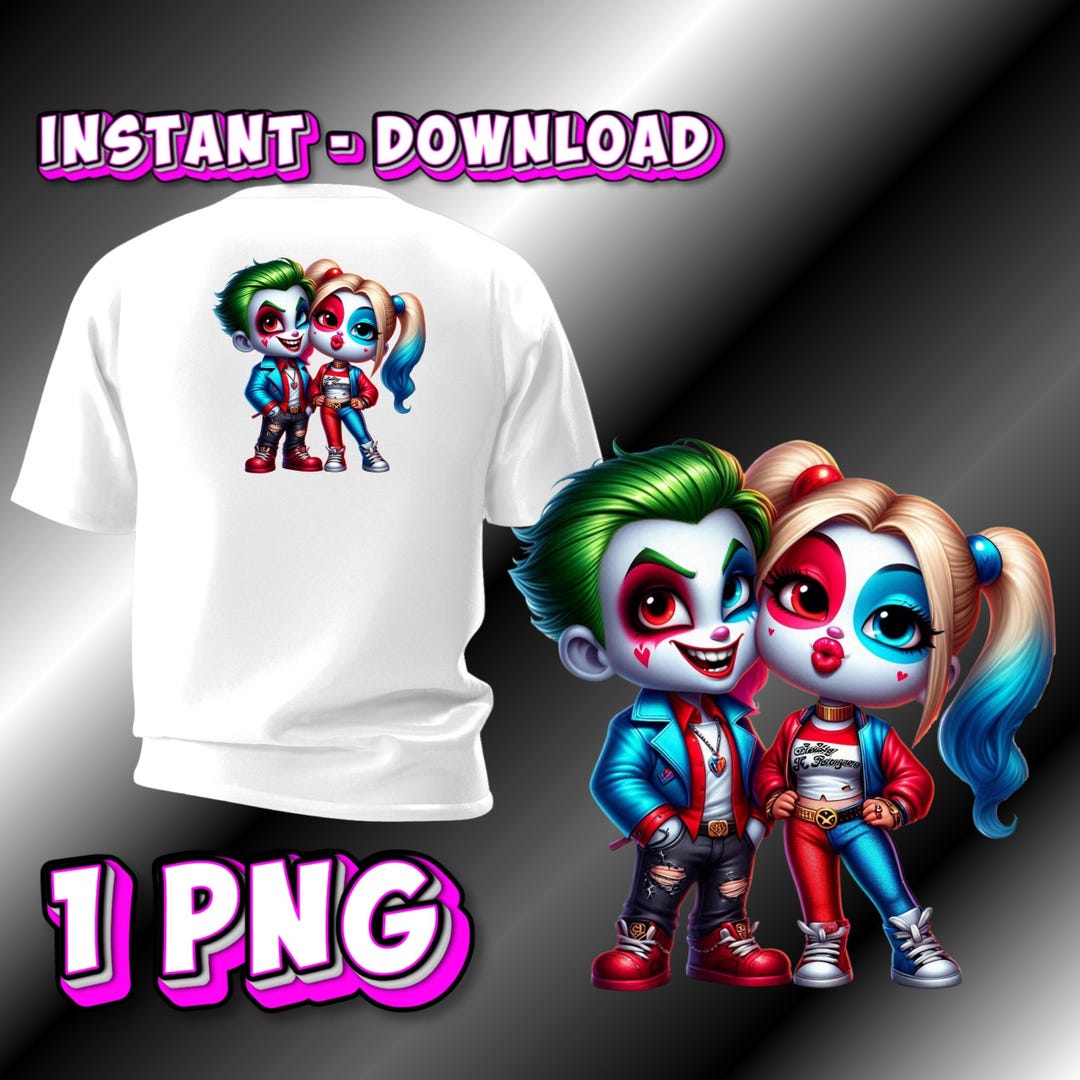 Urban Crazy Love Couple PNG, Colorful Chaos Valentine Duo, Gangster ...