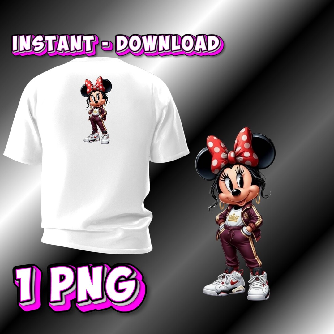 Urban Cute Minnie Style Mouse Girl, Gangster Cartoon Girl PNG ...