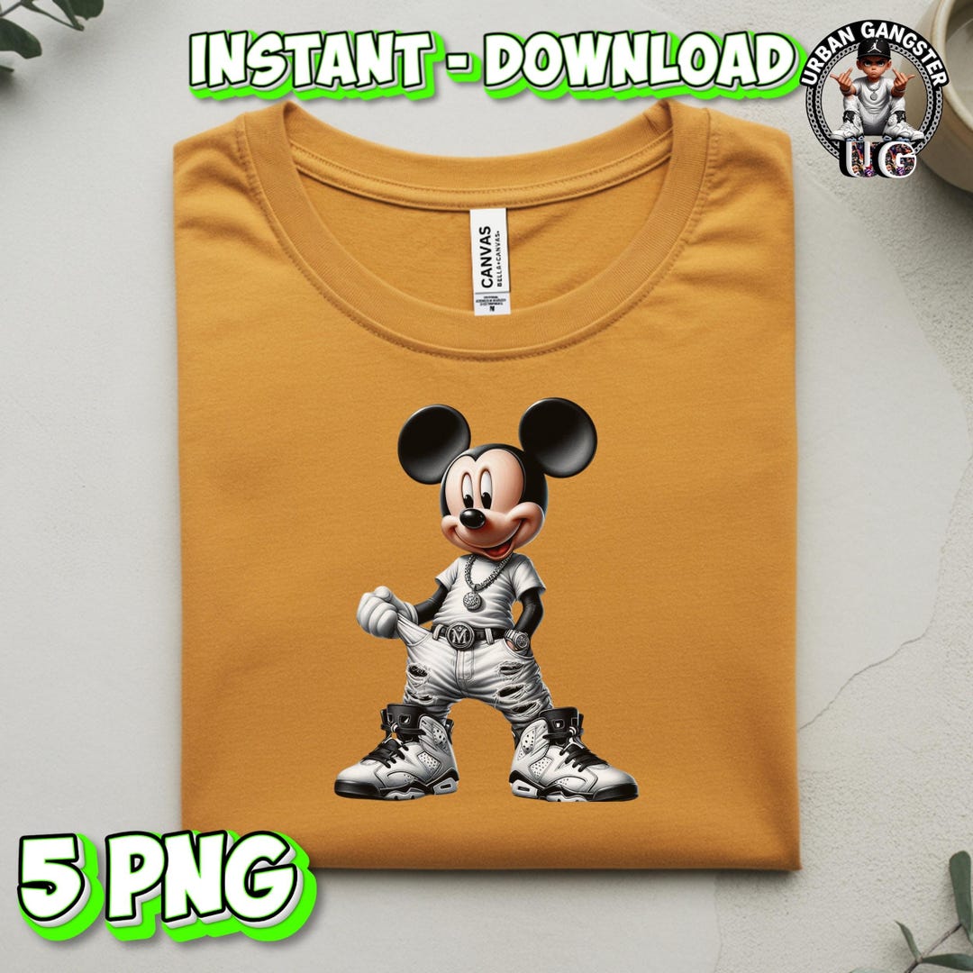 Urban Mickey Mouse PNG | Gangster Fan Art (digital Download) - Etsy