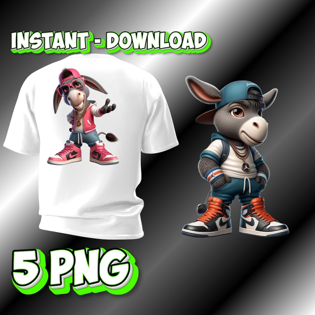 Urban Gangster Donkey PNG | Hip Hop T-shirt Design (digital Download ...