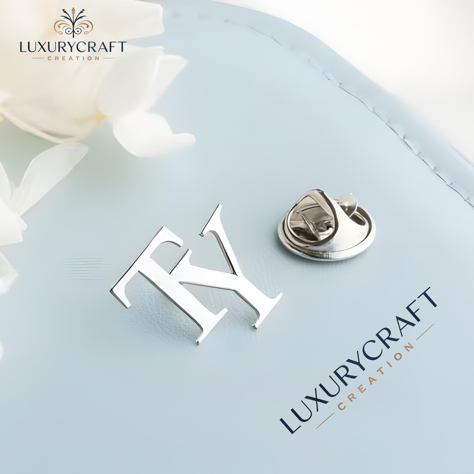 Brooch, Custom Initial Lapel Pin, Custom Lapel Pin, Personalized ...