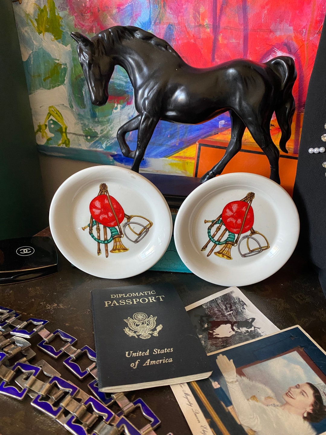 SALE Rare Vintage GUCCI Fine Bone China Dish Tray Bowl Cache Luxury ...