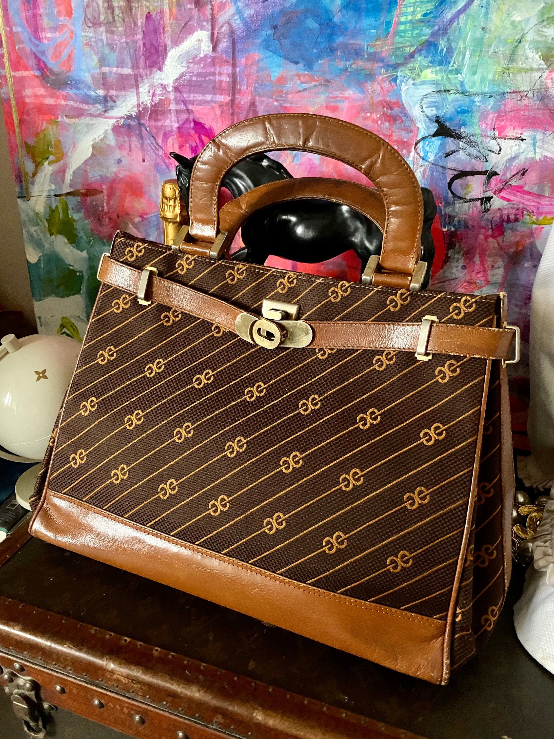 Ultra RARE Vintage Classic GUCCI Kelly Birkin Handbag Purse Tote Luxury ...