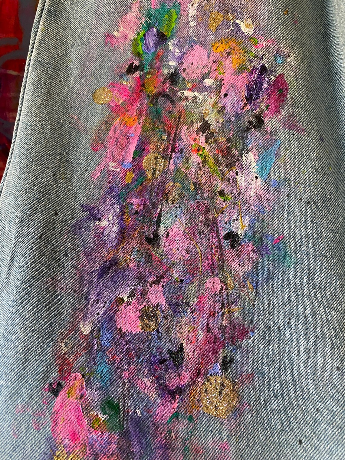 Art Wear Hand Painted Laugh in Color Studio BUTTERFLY High Rise MCM Mod ...