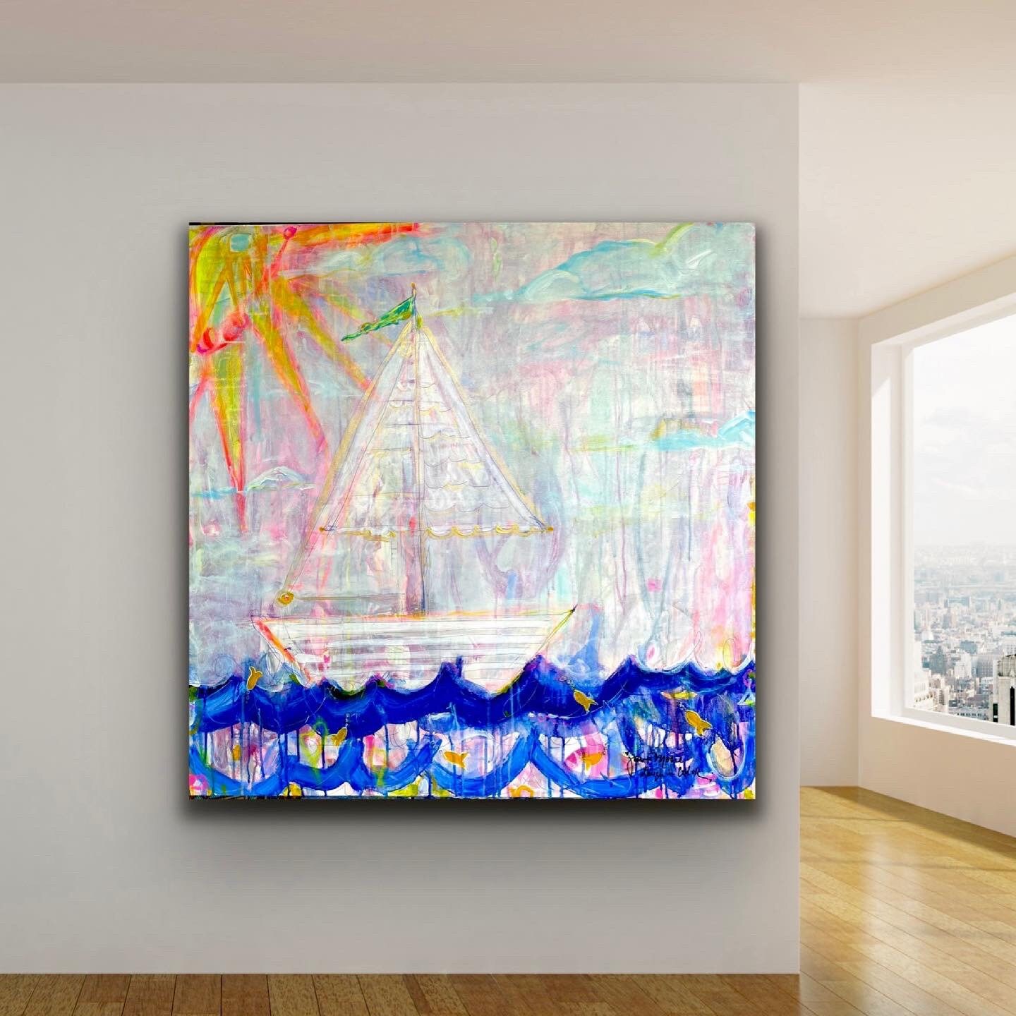 LAUGH IN COLOR Studio Jan Emerson Moore "if I Had a Boat" Original Art ...