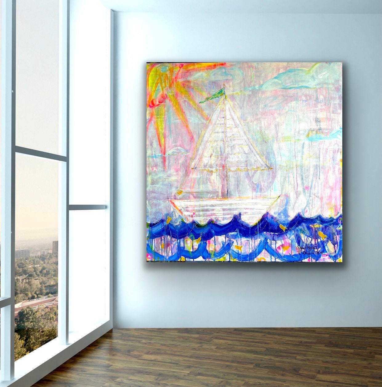 LAUGH IN COLOR Studio Jan Emerson Moore "if I Had a Boat" Original Art ...