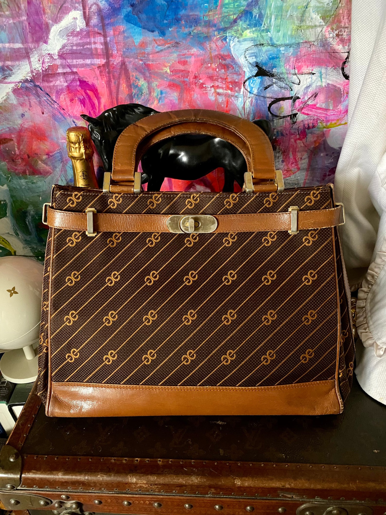 Ultra RARE Vintage Classic GUCCI Kelly Birkin Handbag Purse Tote Luxury ...