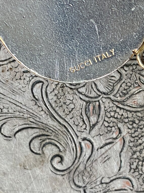 SALE Rare Auth Vintage GUCCI ENAMEL Logo Key Ring Pur… - Gem