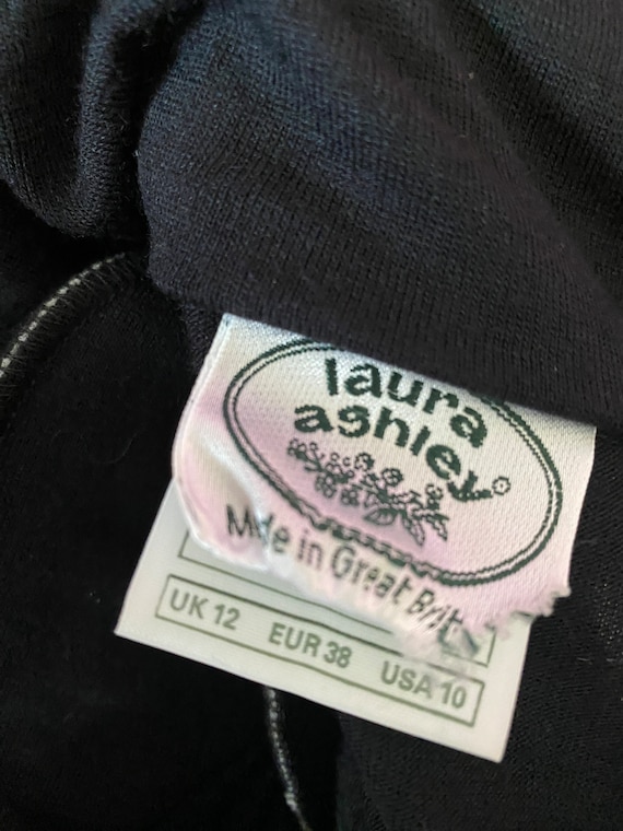 Rare Vintage LAURA ASHLEY Black Wool Long English Rid… - Gem