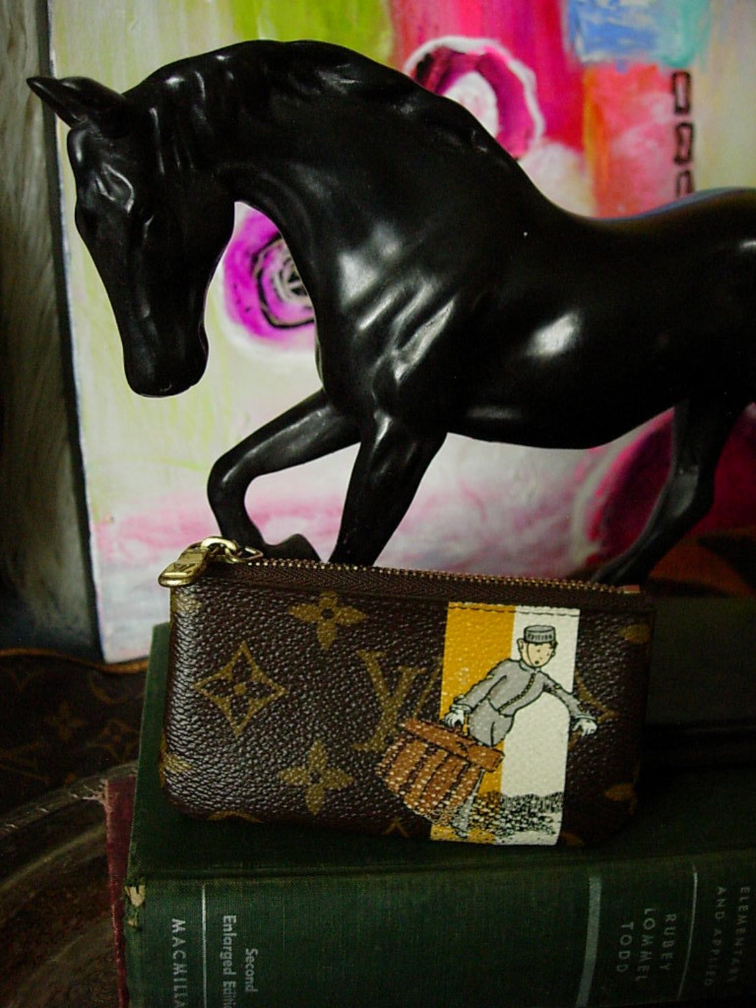 SALE Rare LOUIS VUITTON Groom Monogram Key Ring Coin Cless Credit Card ...