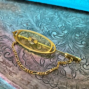 RARE Vintage GUCCI Gold and Lucite Lapel Scarf Statement PIN Brooch ...