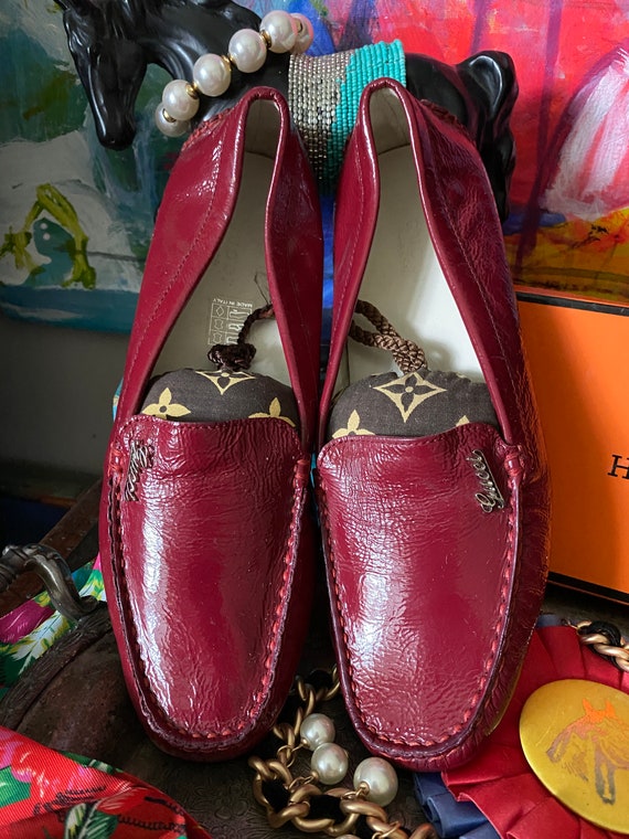 Rare vintage GUCCI Red Patent Leather DRIVERS Shoes - Gem
