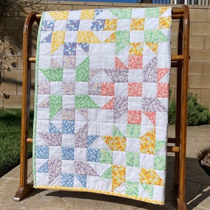 Quilt Patchwork 30's Playtime Moda Fabric Studio Star Pattern - Etsy