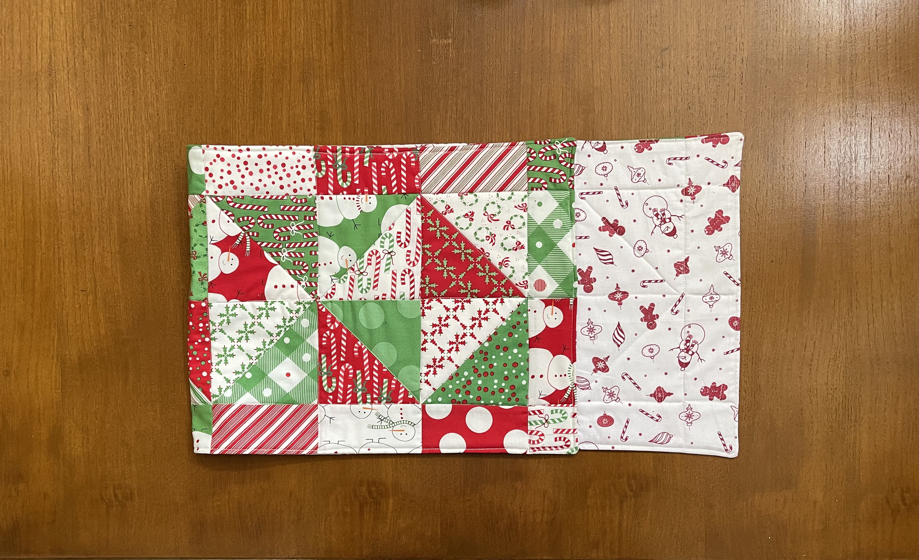 Christmas Patchwork Hourglass Table Runner Merry and Bright Me and My ...