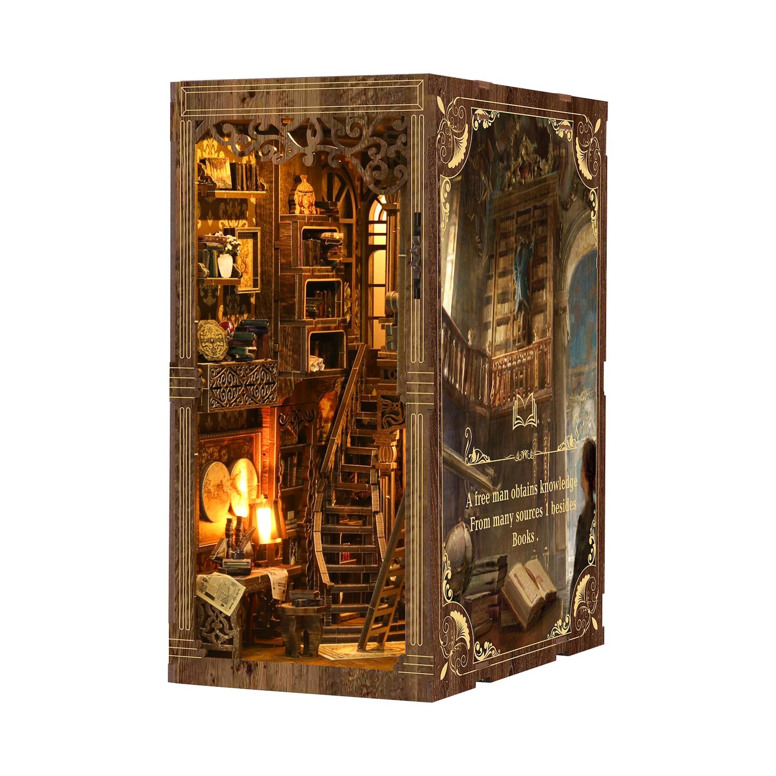 DIY Book Nook Kit –handmade Ancient Book Collection Room – Miniature ...