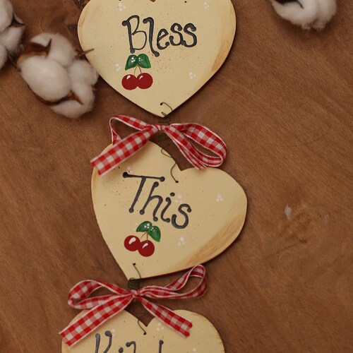 Cherry Kitchen Wall Art Rustic Cherry Sign Cherries Theme | Etsy