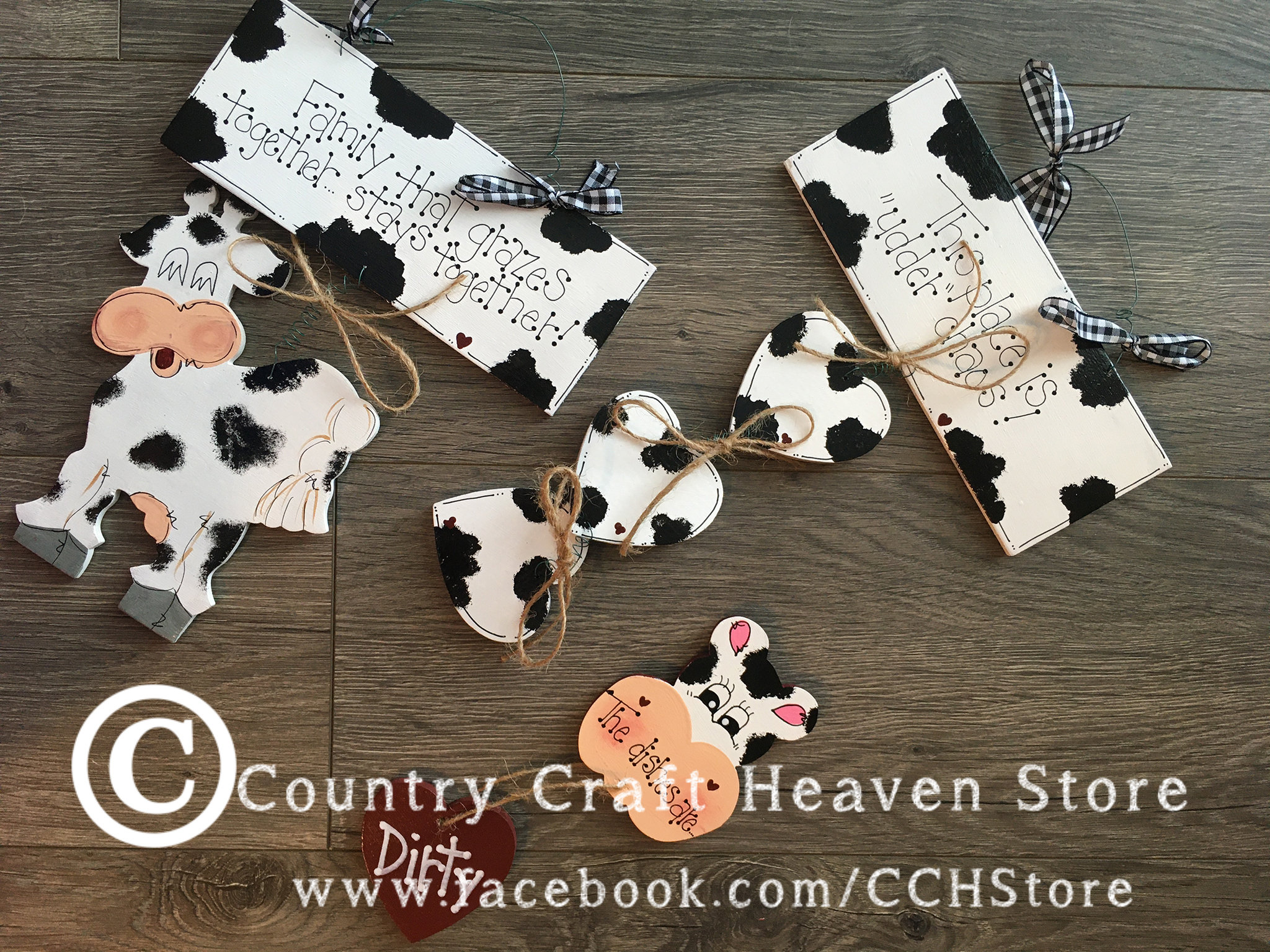 Farmhouse Cow Wall Art Rustic Kitchen Cows Decor Cows Picture | Etsy