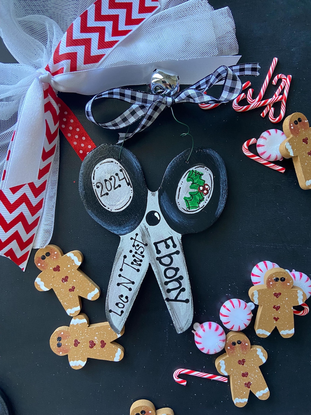 Personalized Scissor Christmas Ornament | Hairdresser, Barber Gift - Etsy