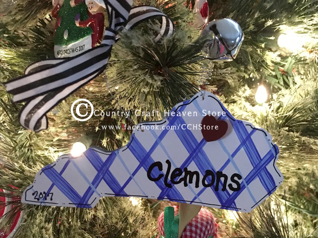 Personalized Kentucky Christmas Ornament | Rustic Farmhouse Keepsake - Etsy