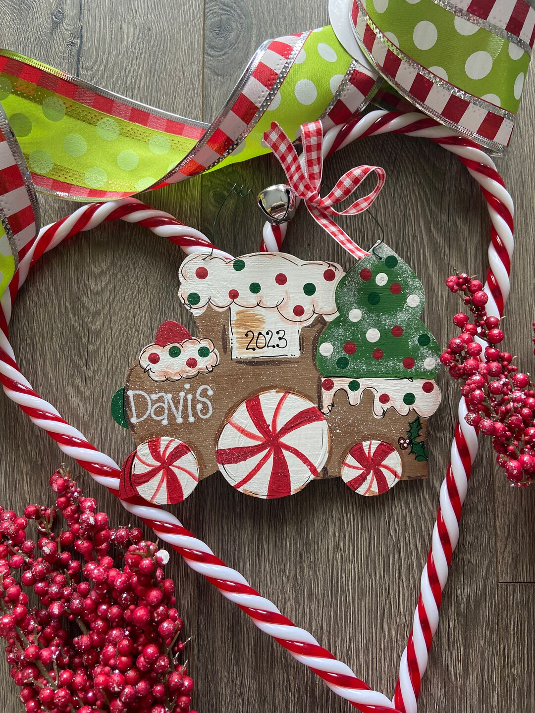 Rustic Gingerbread Train | Gingerbread Christmas Ornament | Gingerbread ...