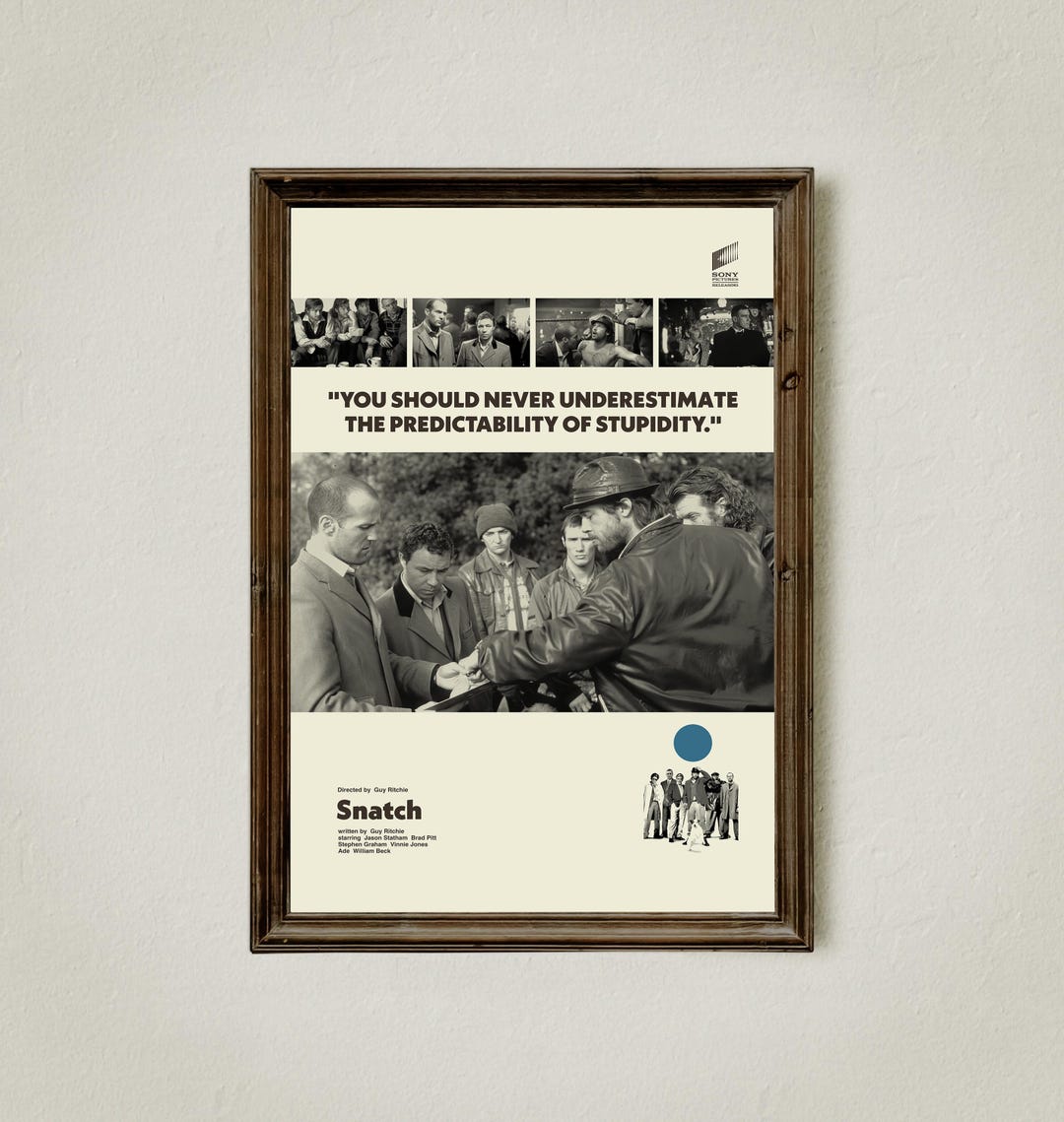 Snatch, Movie Poster, Mid-century Modern Art, Minimalist Print, Vintage ...