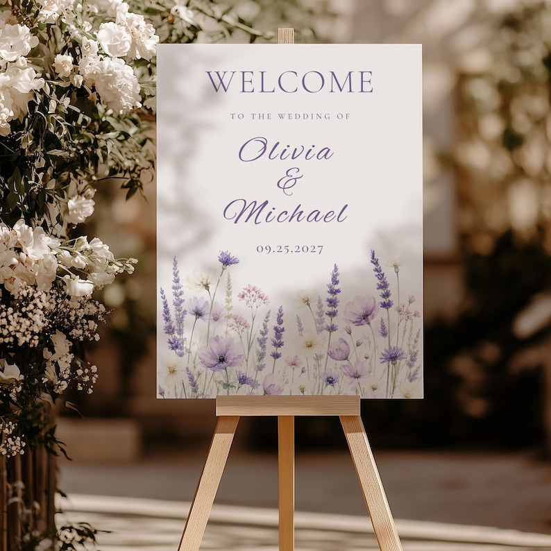 Wedding Welcome Sign Template Canva Digital Design Editable Printable ...