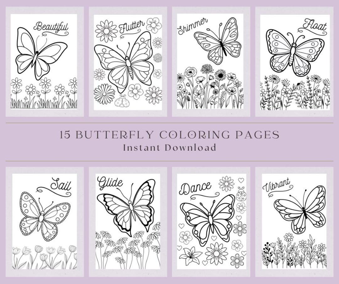 Butterfly Coloring Page Printable Activity Kindergarten Classroom ...