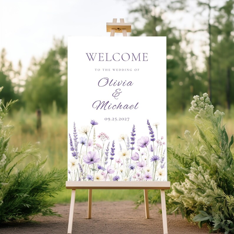 Wedding Welcome Sign Template Canva Digital Design Editable Printable ...
