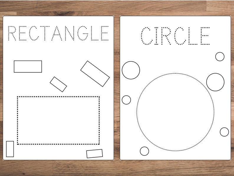 Traceable Shapes & Names for Kids | Printable Shape Tracing Worksheets ...