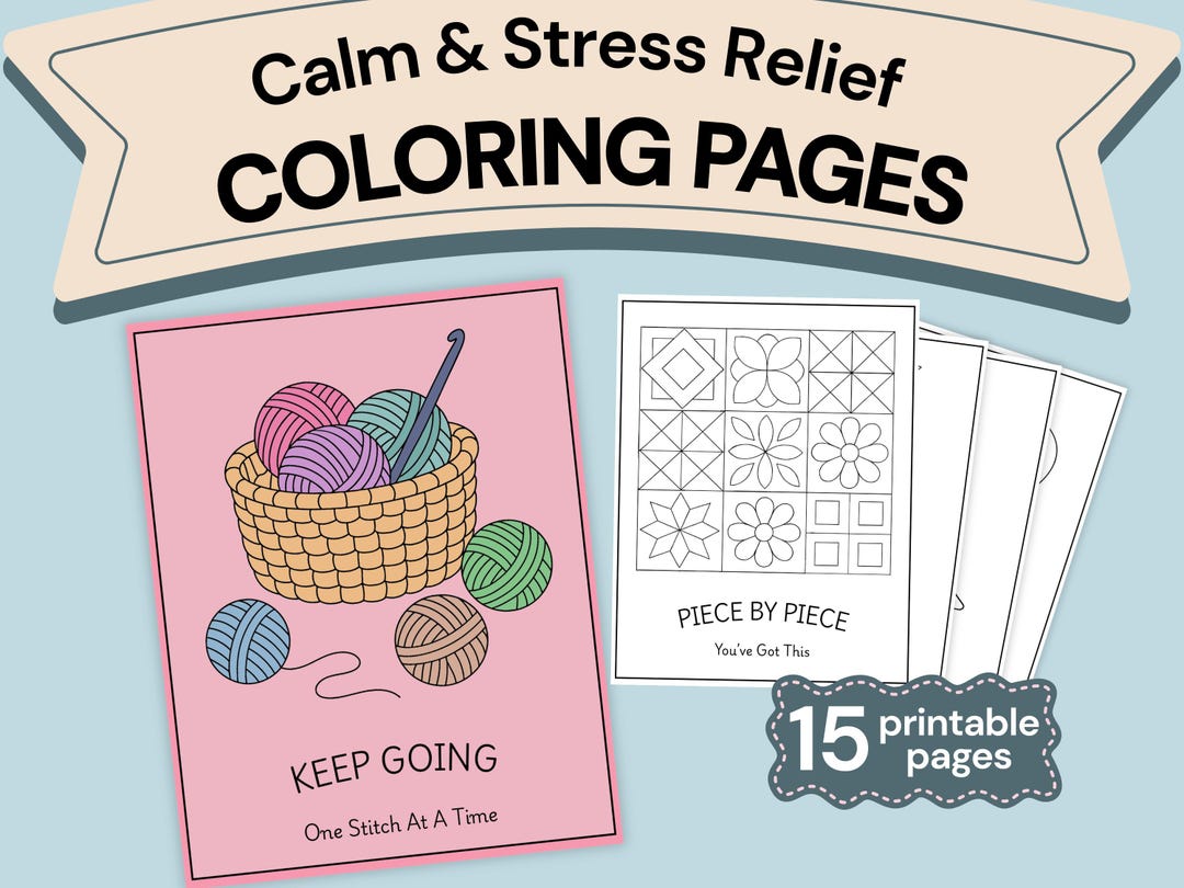 Motivational Coloring Pages Printable PDF - Calm & Stress Relief Self ...