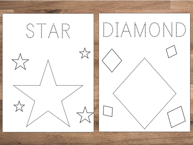Traceable Shapes and Animal Names Bundle | Printable Tracing Worksheets ...