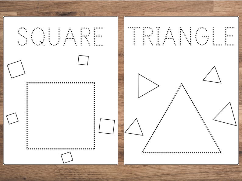 Traceable Shapes and Animal Names Bundle | Printable Tracing Worksheets ...