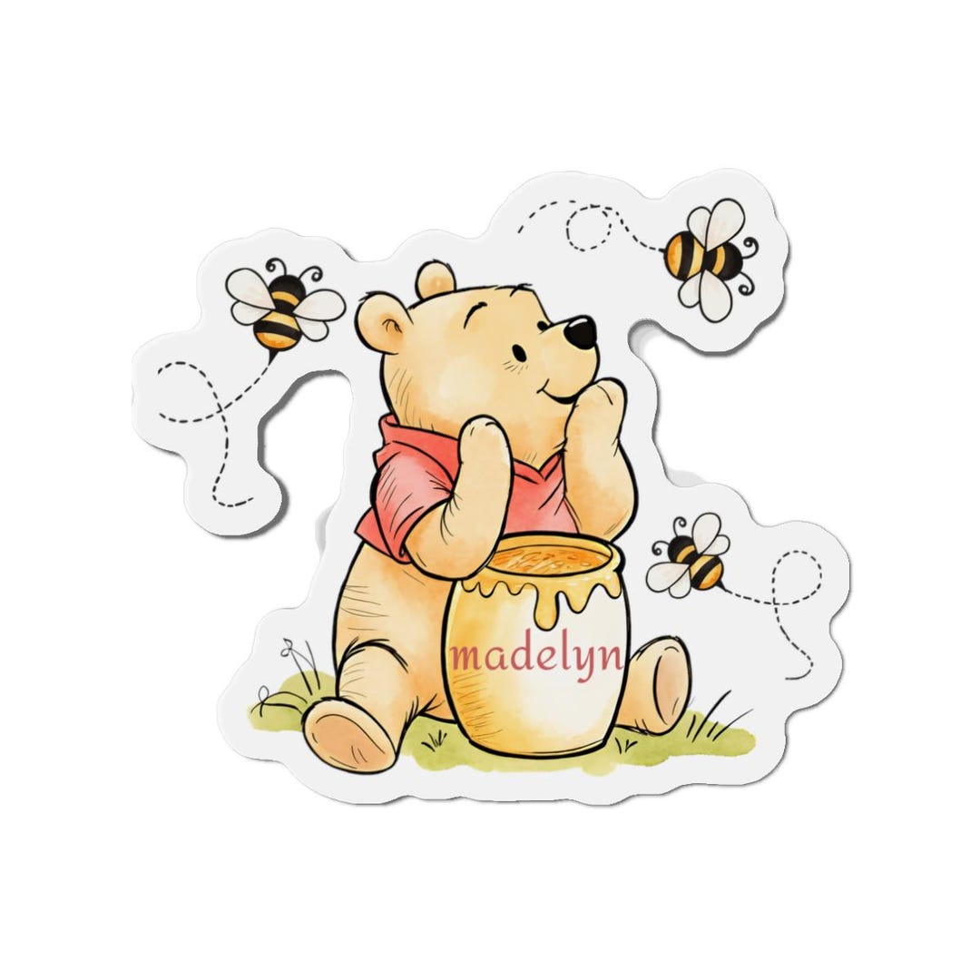 Winnie the Pooh Honey Jar Magnet | Die-cut Magnet - Etsy