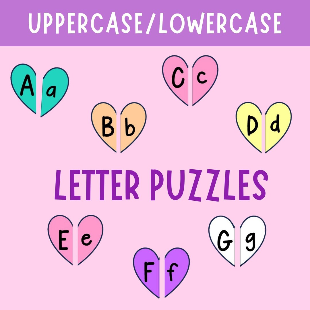 Valentine Letter Matching Activity | Uppercase & Lowercase Alphabet ...