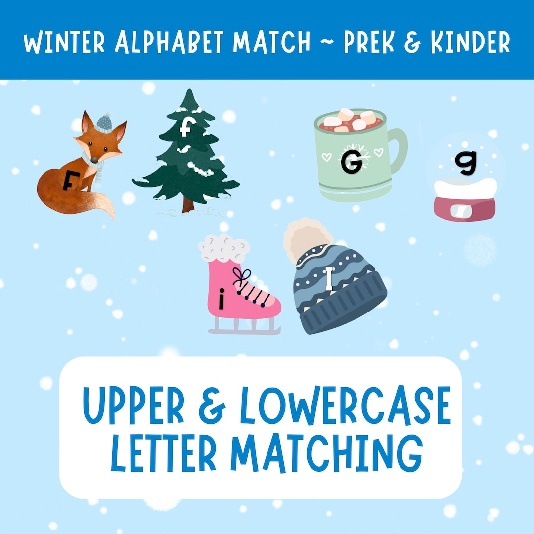 Winter Alphabet Match | Upper & Lowercase Letter Matching | Preschool ...
