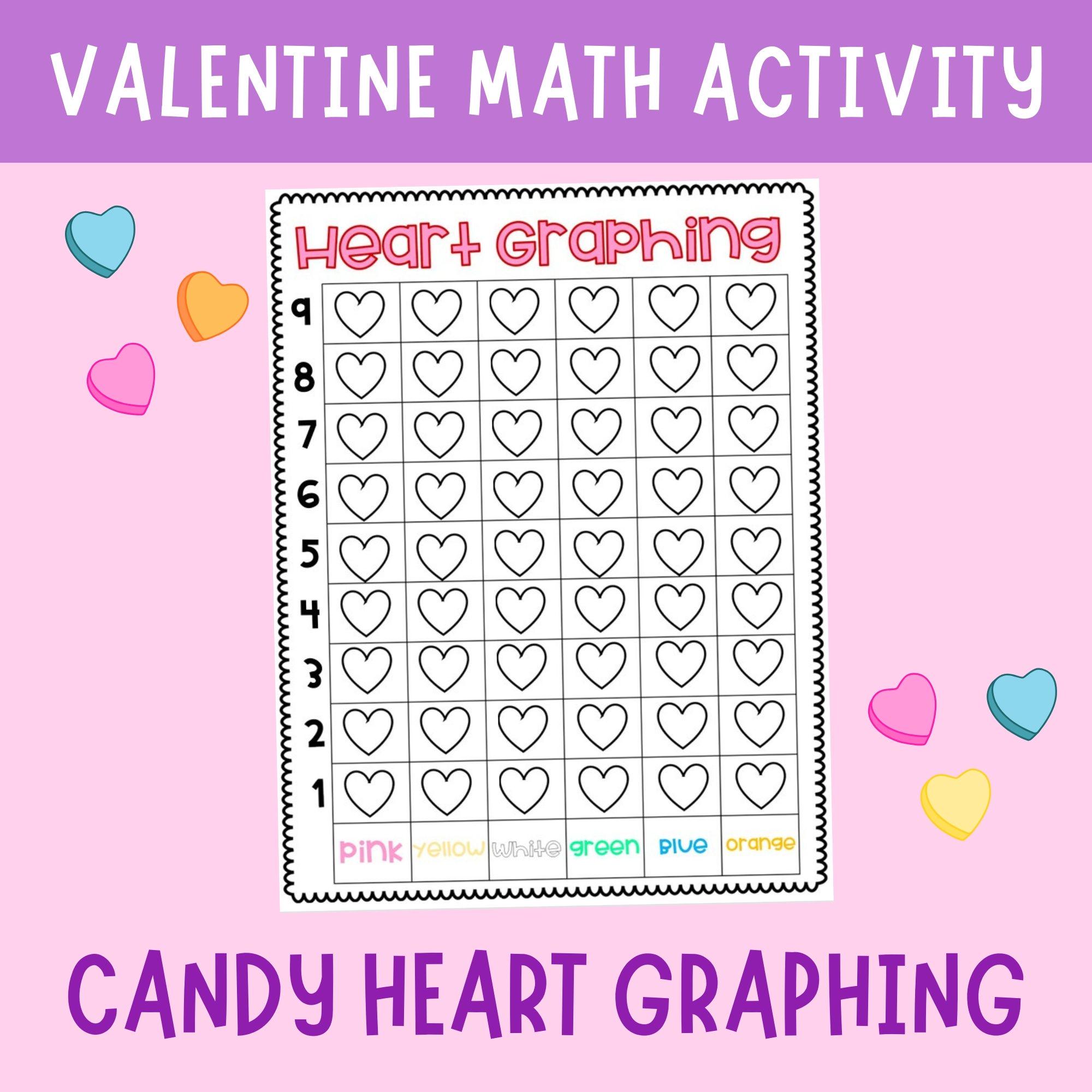 Candy Heart Graphing | Valentine Math Activity for Preschool | Counting ...