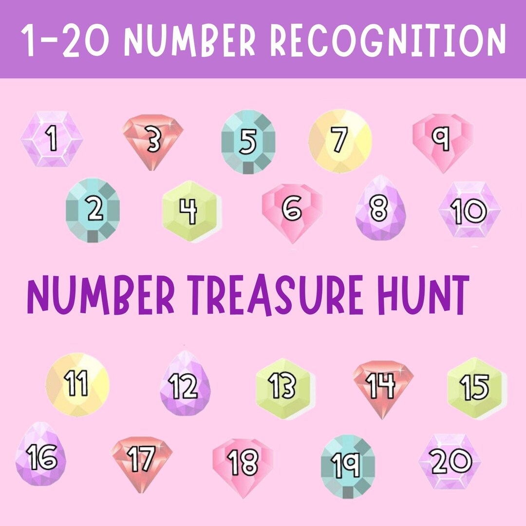 Number Treasure Hunt 1–20 | Preschool Counting Activity | Number ...