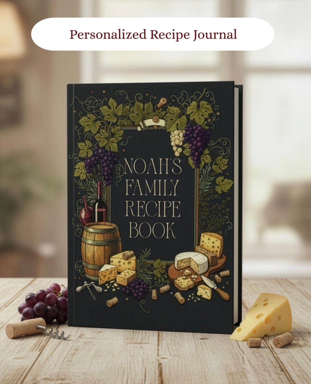 Personalized Family Recipe Book, Custom Hardcover Cookbook, Gift for ...