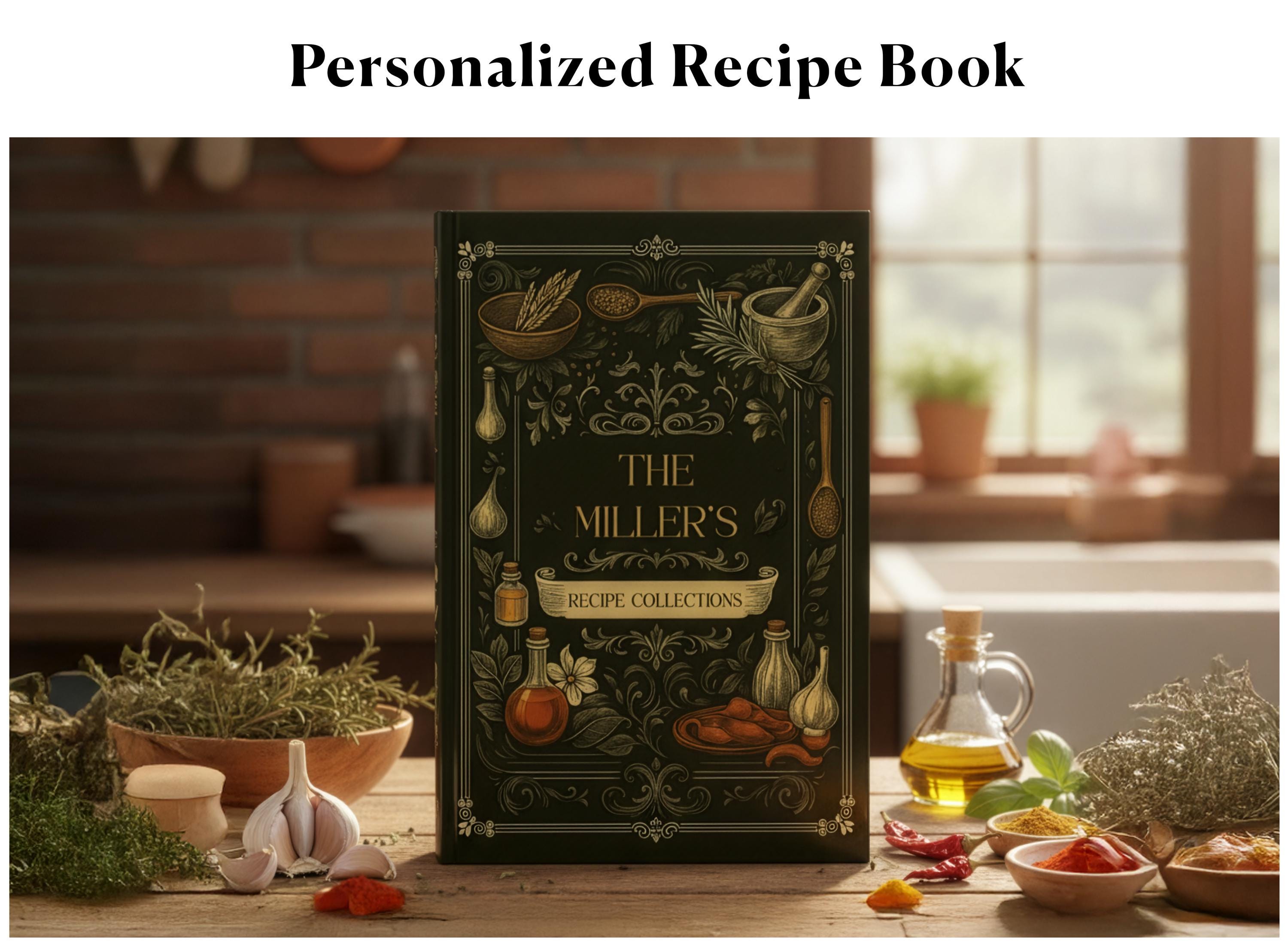Recipe Book Family Cookbook Custom, Handwritten Recipes, Heirloom Book ...