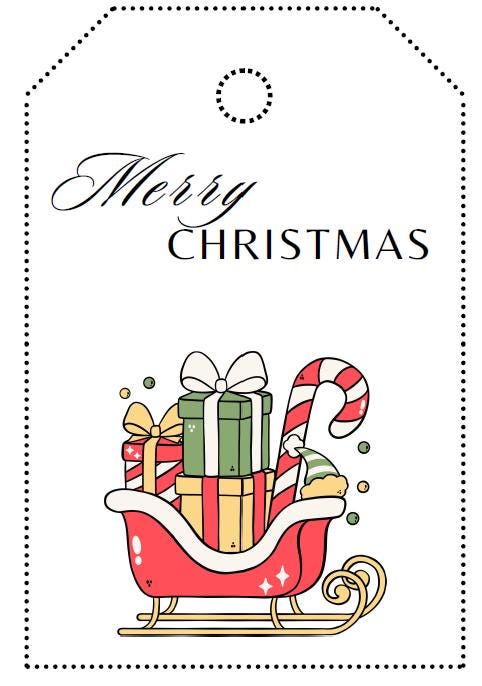 Christmas Gift Tags: Pretty Light Colored Tags, Water Color, Retro Vibe ...