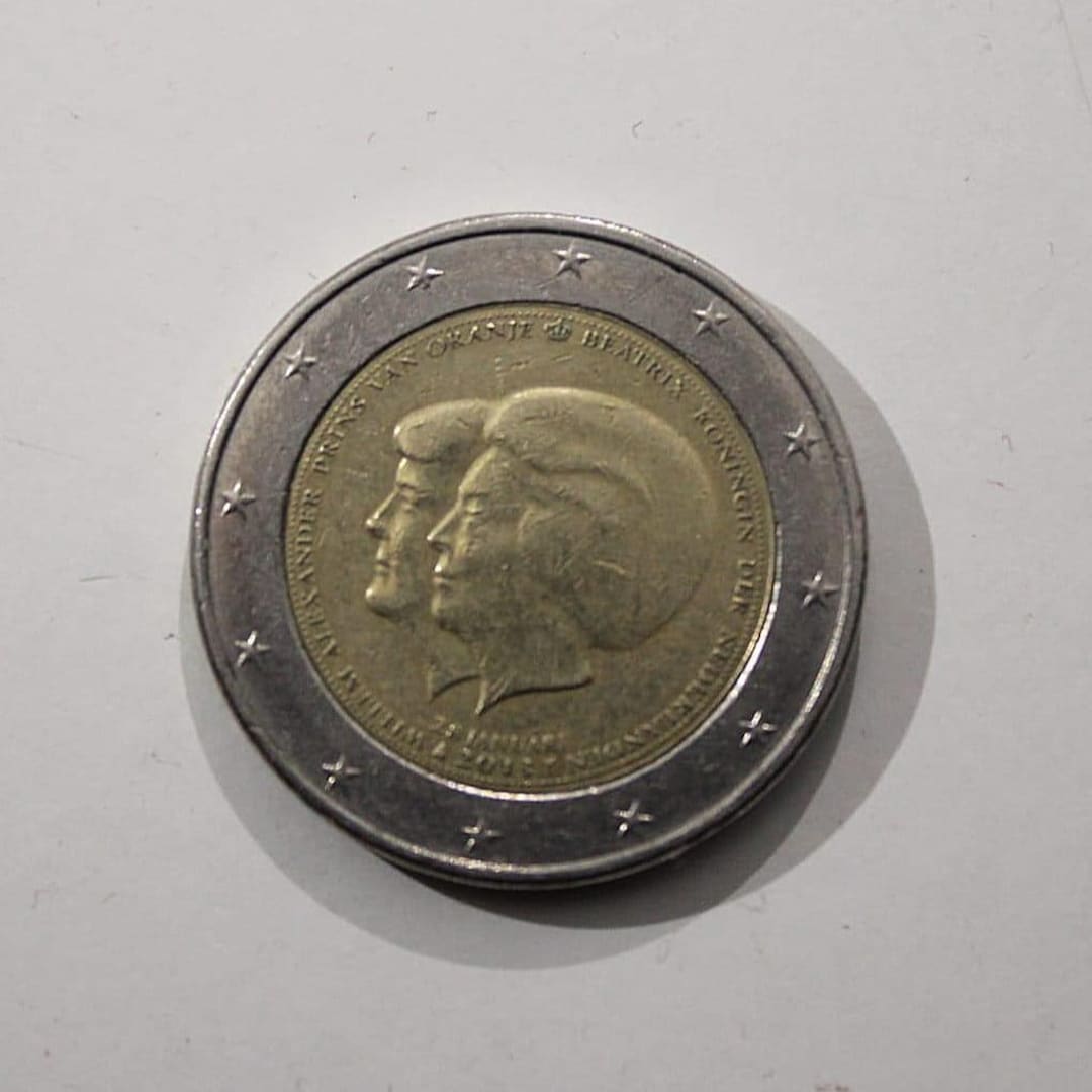 2 Euro Netherlands Coin – Minting Error, Extra Metal Defect - Etsy