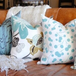 Beautiful Decorative Pillow Cover-18x18-cotton-betwixt-water/ivory ...