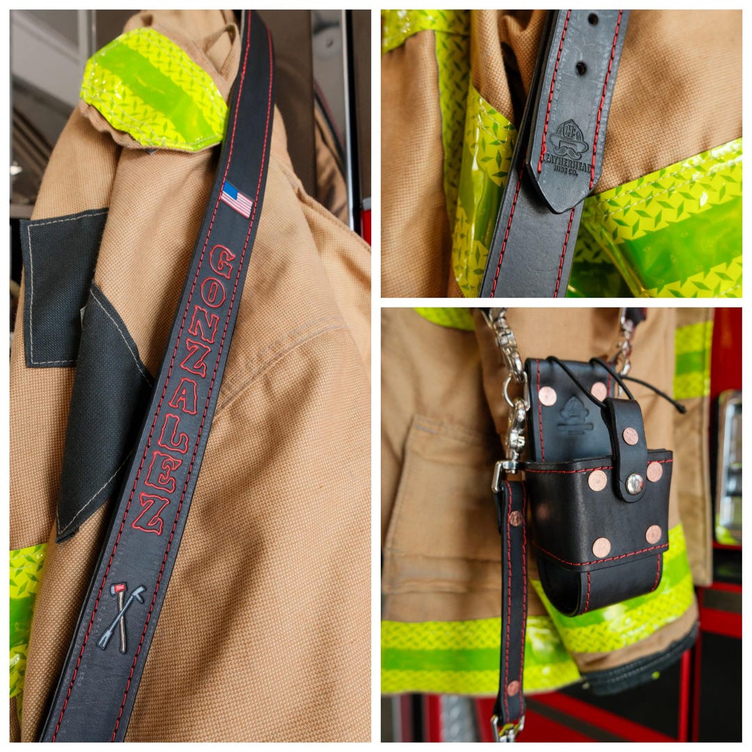 Custom Leather Firefighter Radio Straps - Etsy