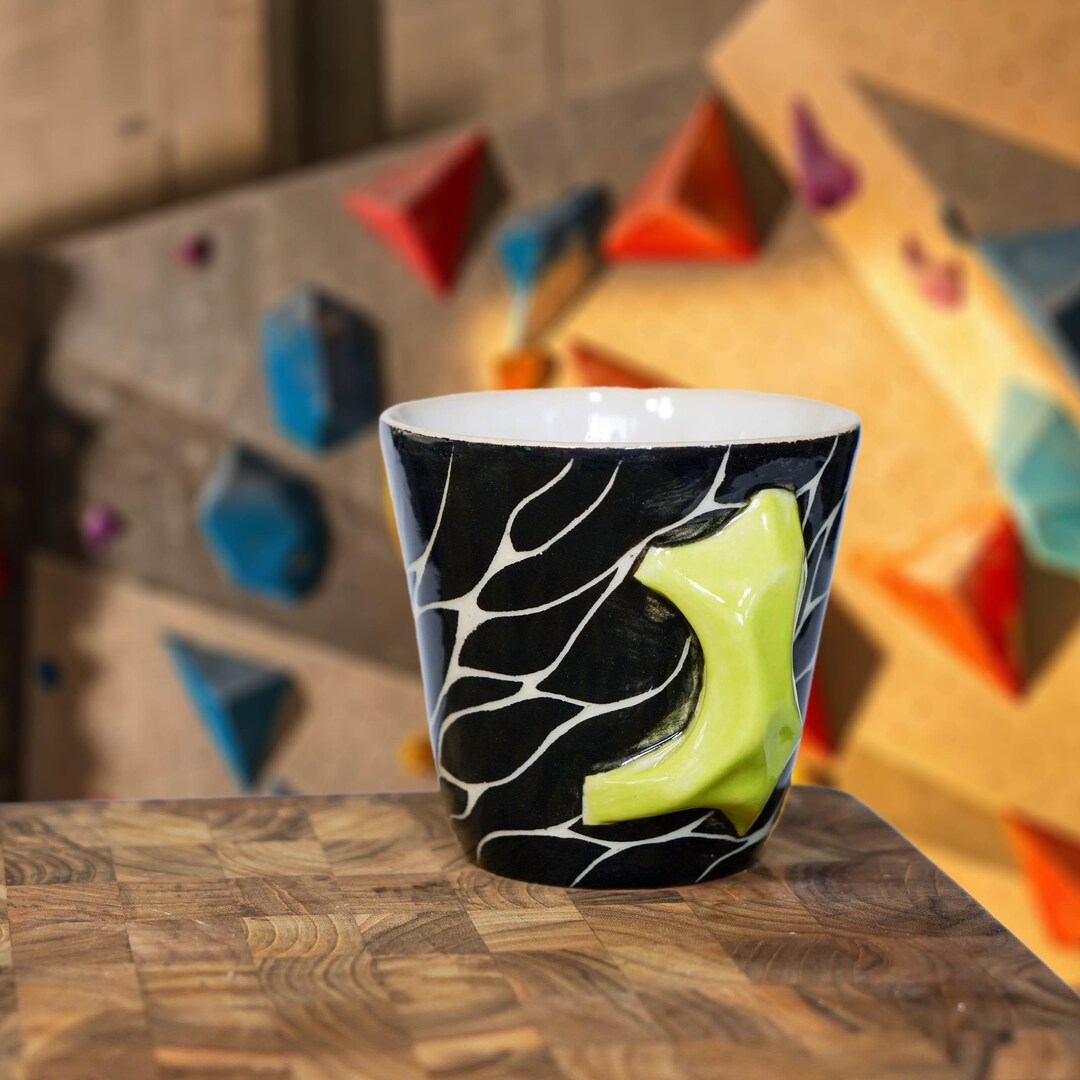 Rock Climbing Mug, Handmade, Pinch Hold, Gift for Climbers, 12oz - Etsy